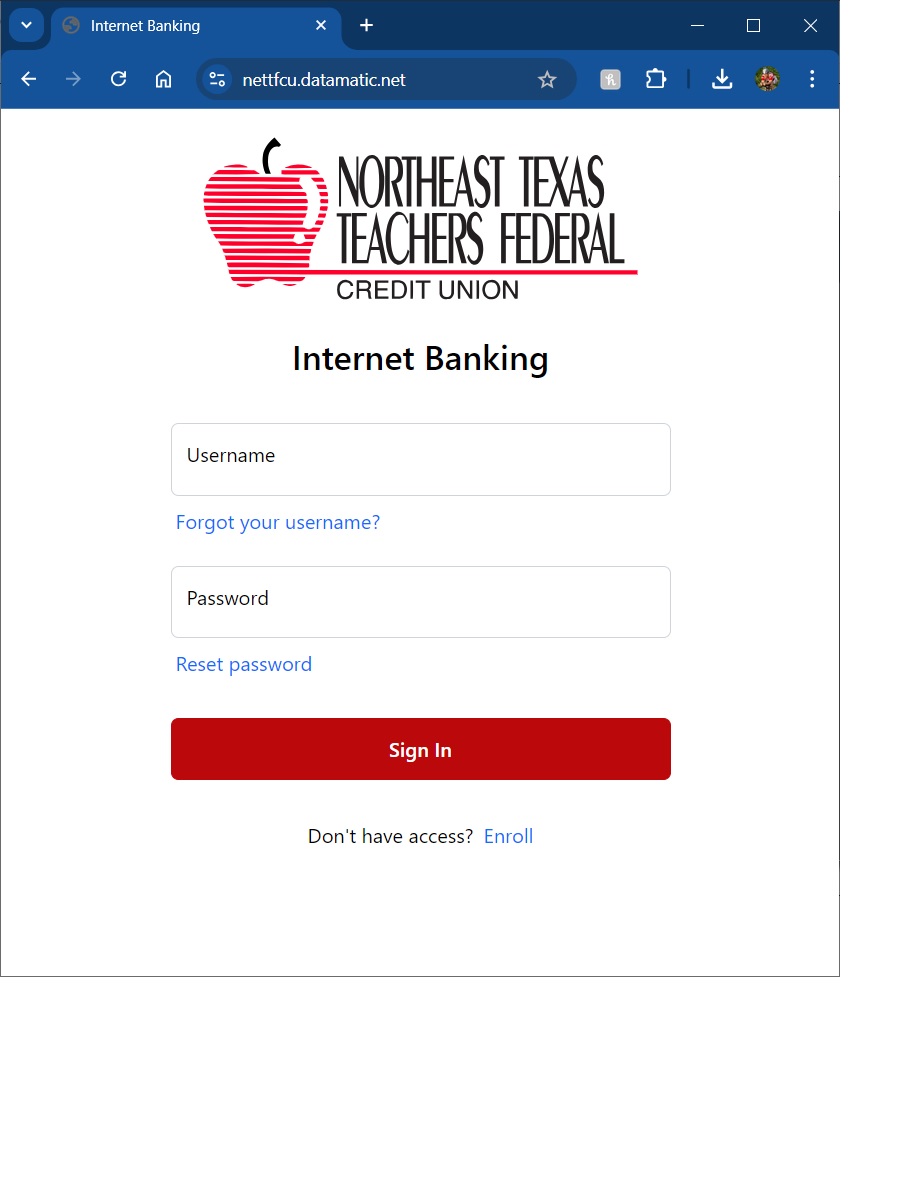 2024 Updated Online Banking – Northeast Texas Teacher’s Credit Union